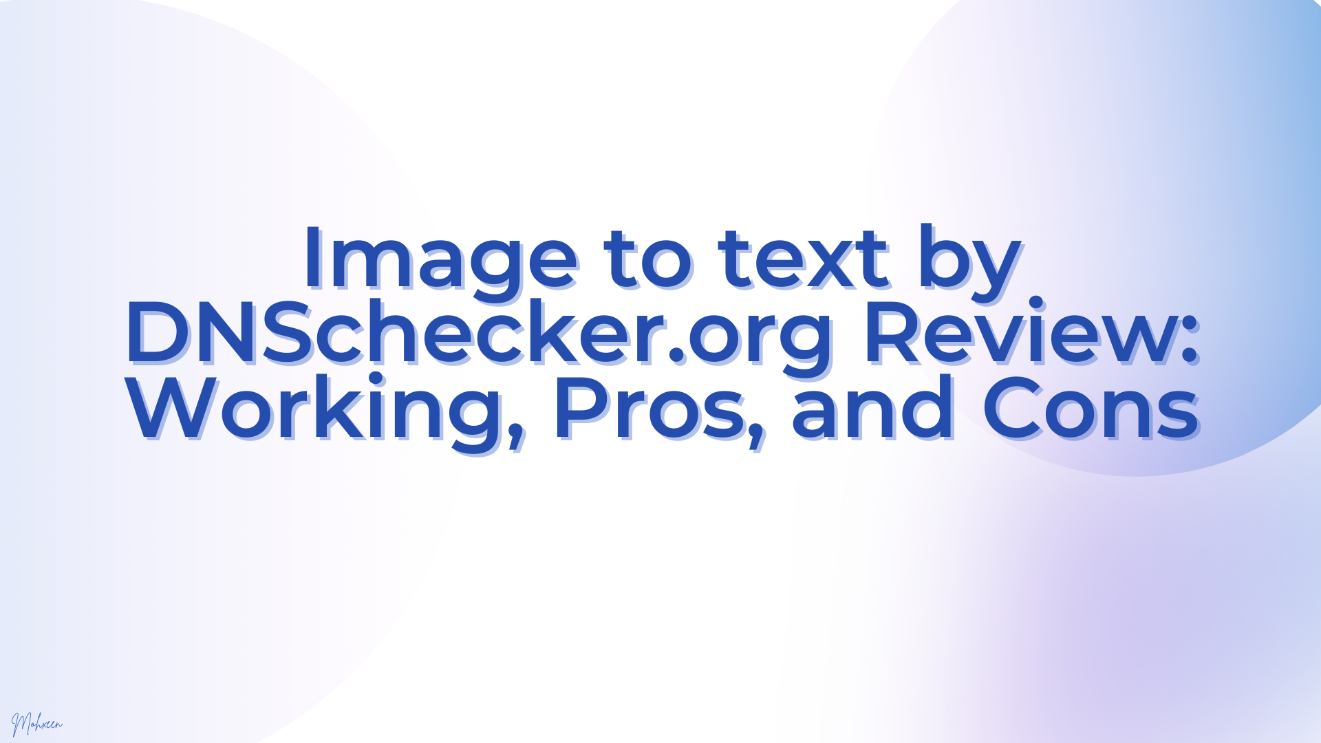 Convert Images to Text with DNSChecker